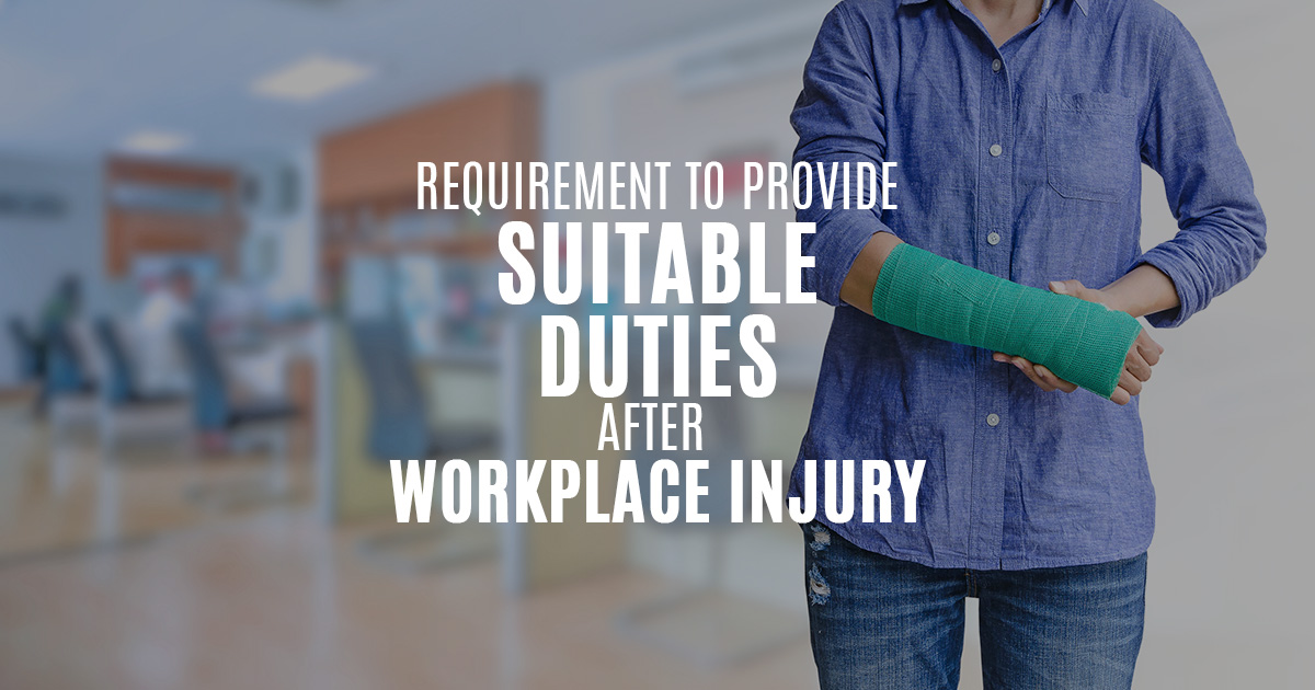 What are Suitable Duties? | Workers Comp NSW | Hall Payne Lawyers