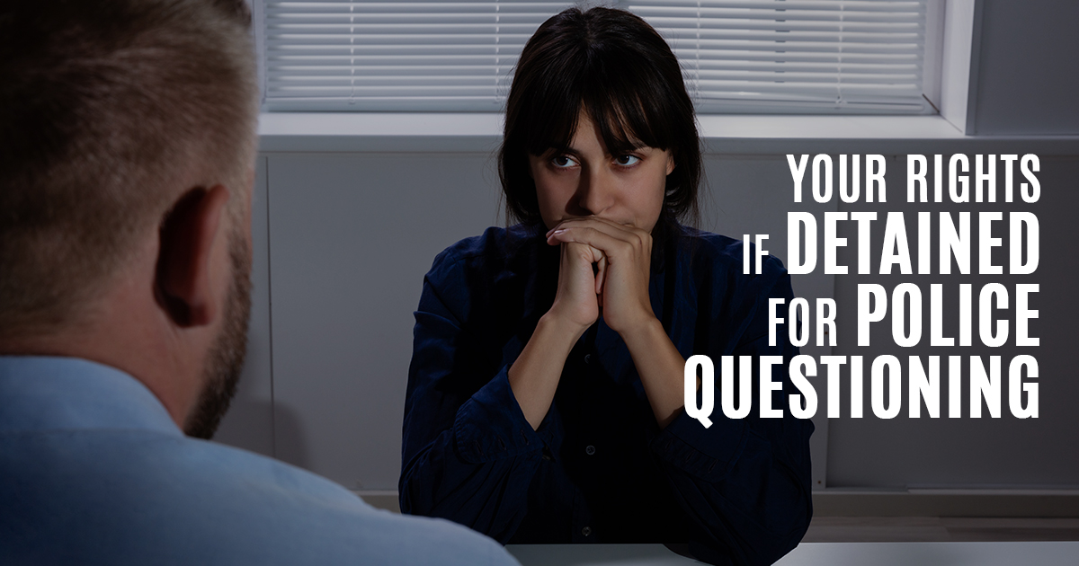 Detained for Police Questioning | Right to Silence | Hall Payne Lawyers